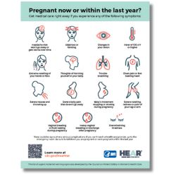 CDC Hear Her Urgent Maternal Warning Signs Poster (8.5x11) - English ...