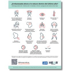 CDC Hear Her Urgent Maternal Warning Signs Poster (8.5x11) - Spanish ...