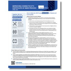 Certificate of Need Fact Sheet | Connecticut Hospital Association | CHA