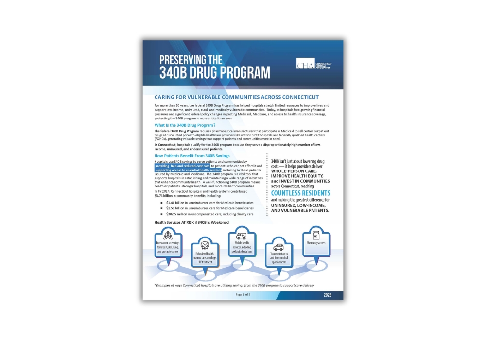 Preserving the 340B Drug Program Fact Sheet 2026 | Connecticut Hospital ...